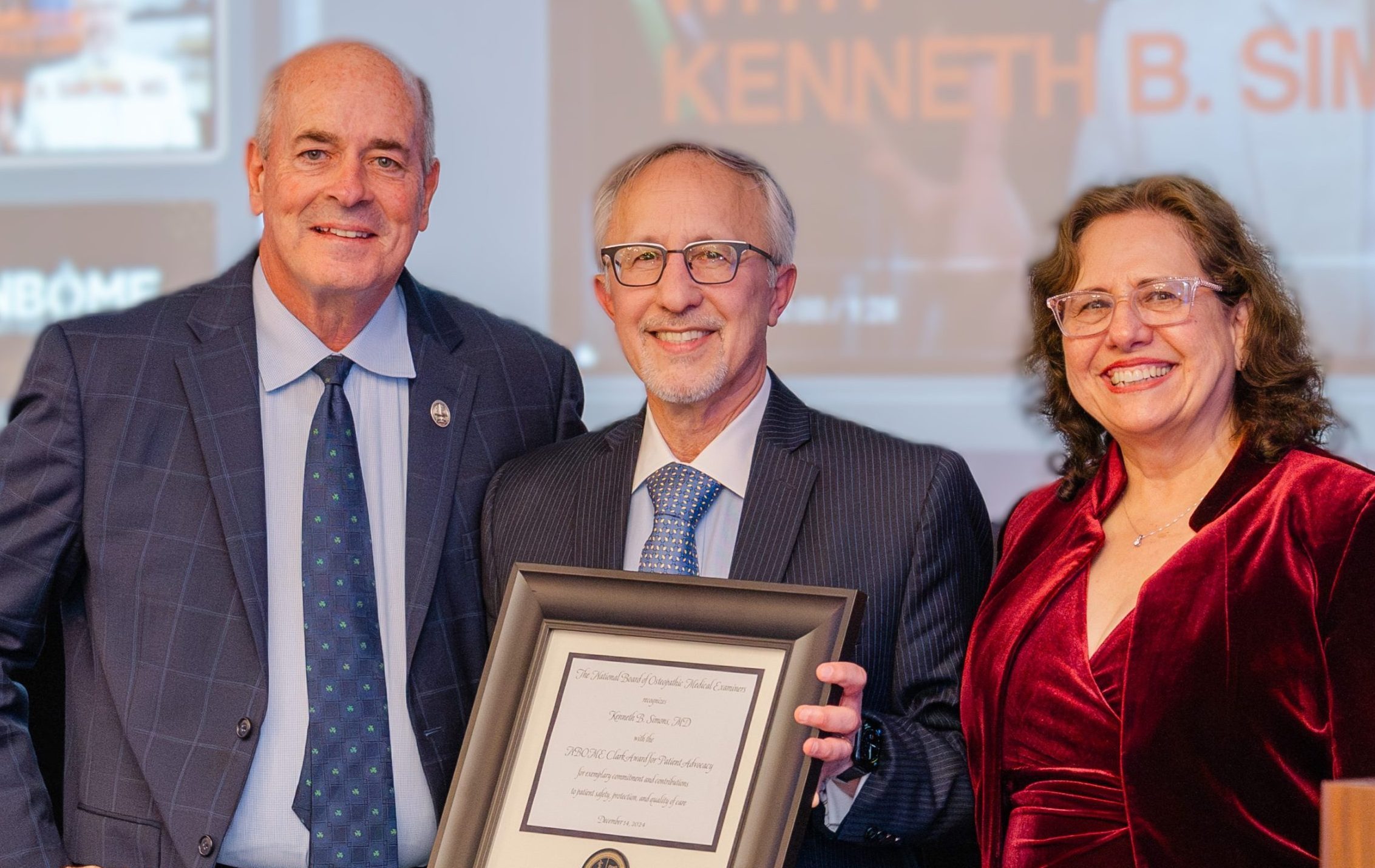 GME Advocate Kenneth B. Simons, MD, Honored with the NBOME Clark Award ...
